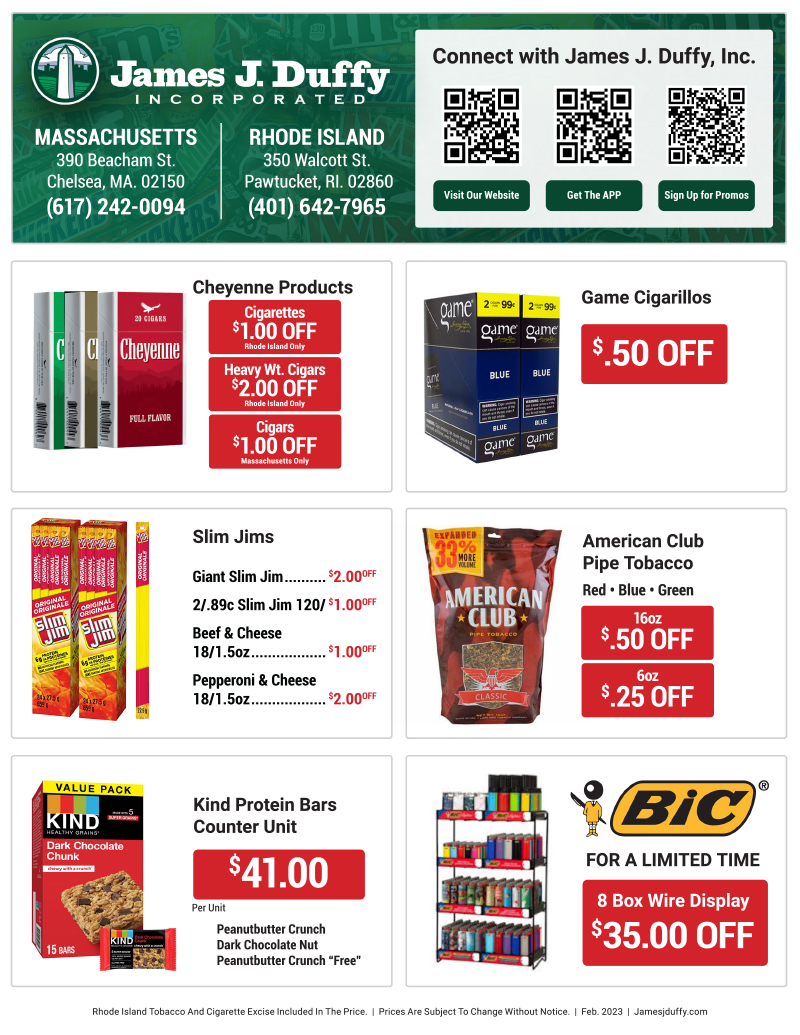 Rhode Island Monthly Flyer - James J. Duffy Inc. Rhode Island Monthly Flyer - James J. Duffy Inc.